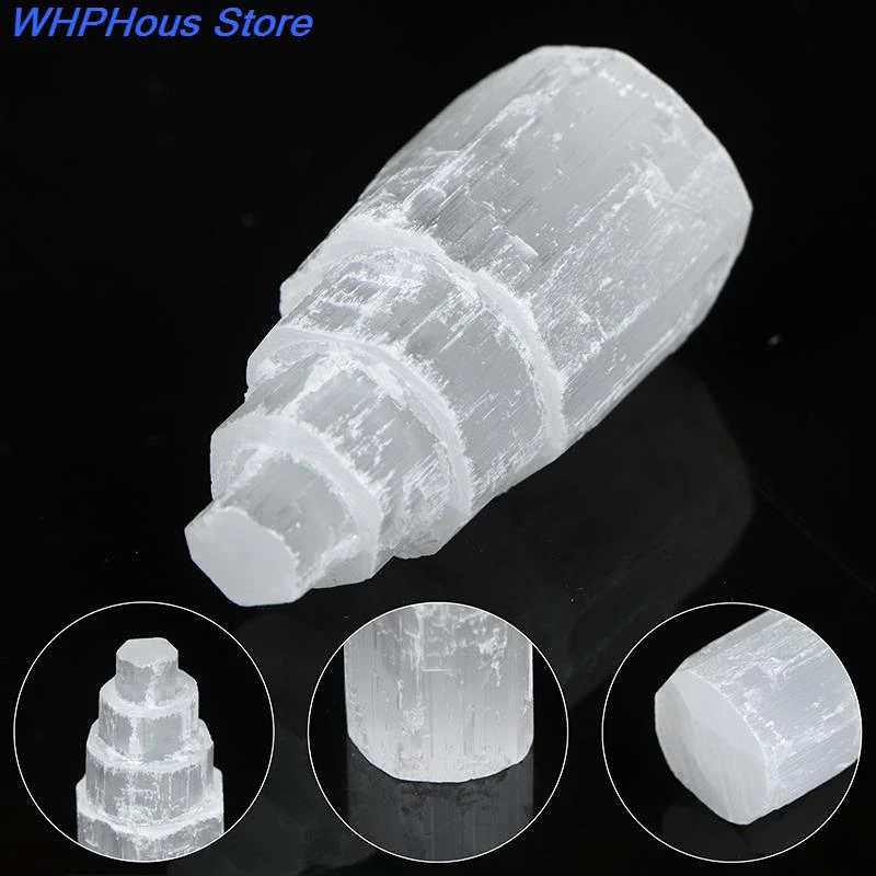 Natural Selenite Lamp White Gemstones Ice Berg Carved Lamp Crystal Ore ...