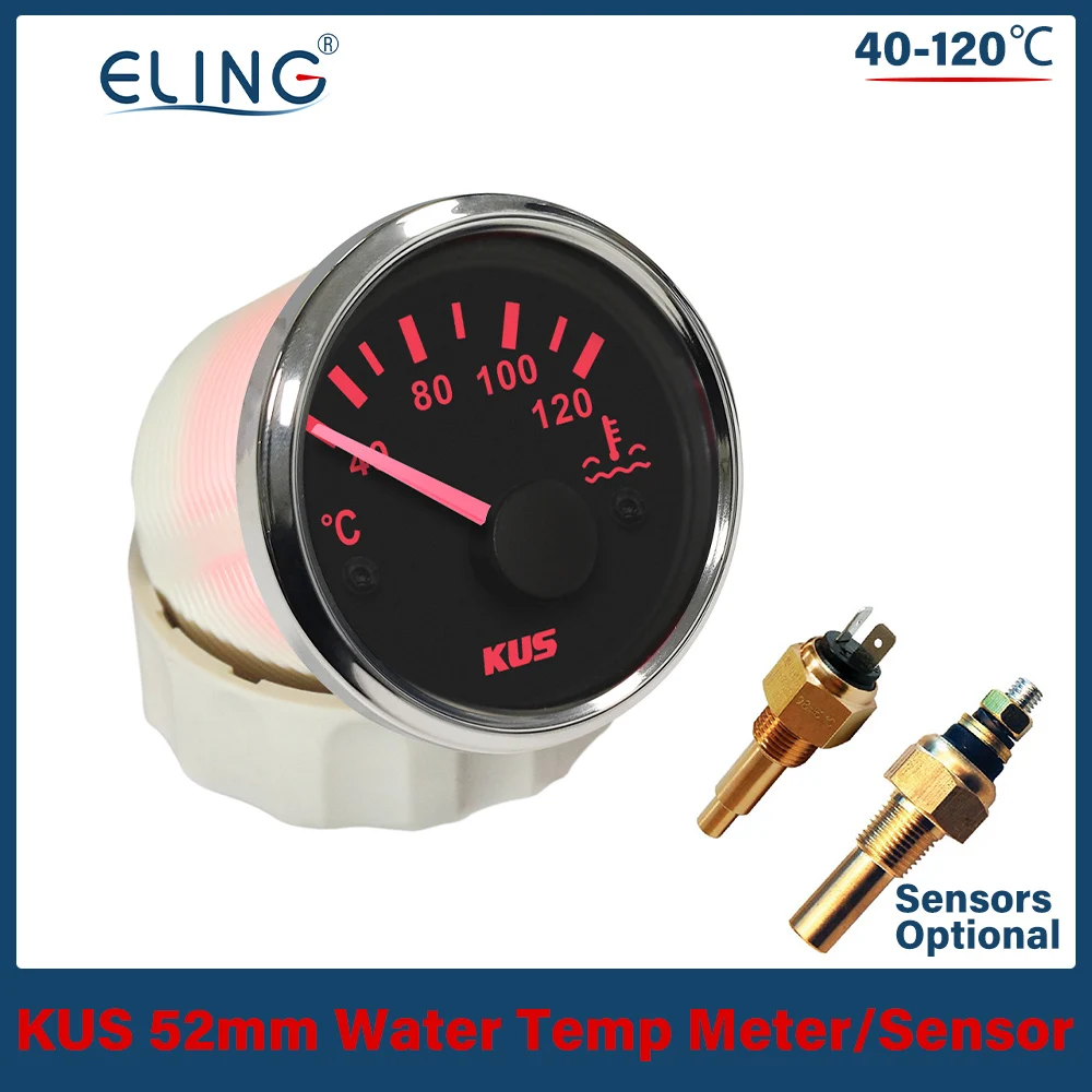 KUS-Universal-52mm-Water-Temp-Gauge-40-120-25-120-12V-24V-for-Auto-Boat ...