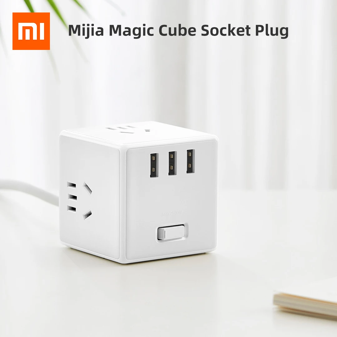 Xiaomi Magic Cube Socket Plug Universal Multi USB Charger Power Adapter ...