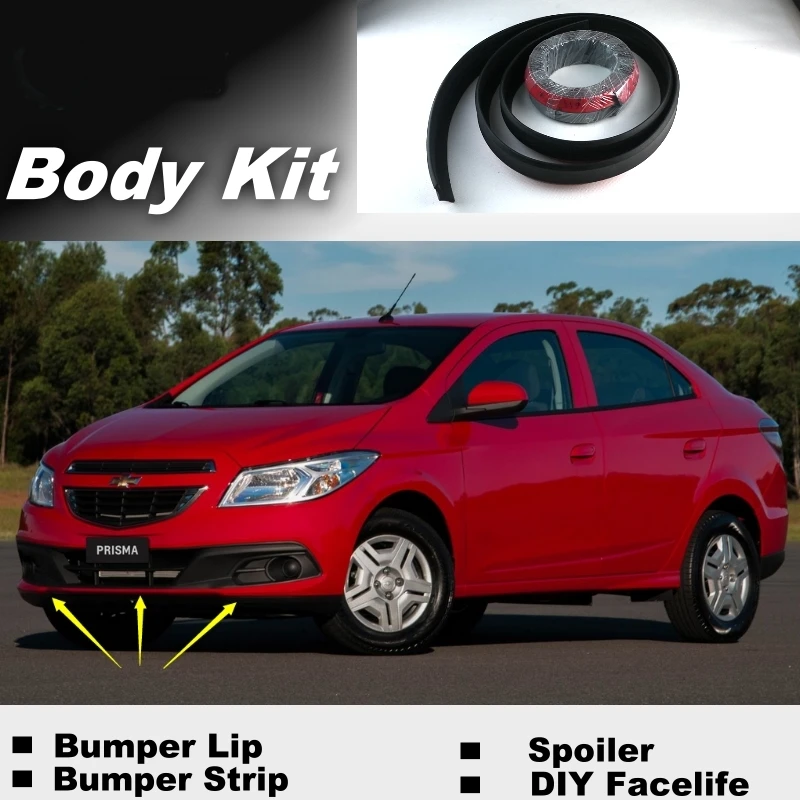 NOVOVISU labios de parachoques para Chevrolet Prisma, alerón de tienda para Tuning de coche, Kit ...