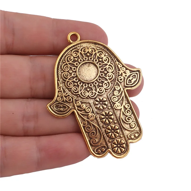 5Pcs/Lot Classic Hamsa Palm Protection With Evil Eye Charms Fatima Hand ...