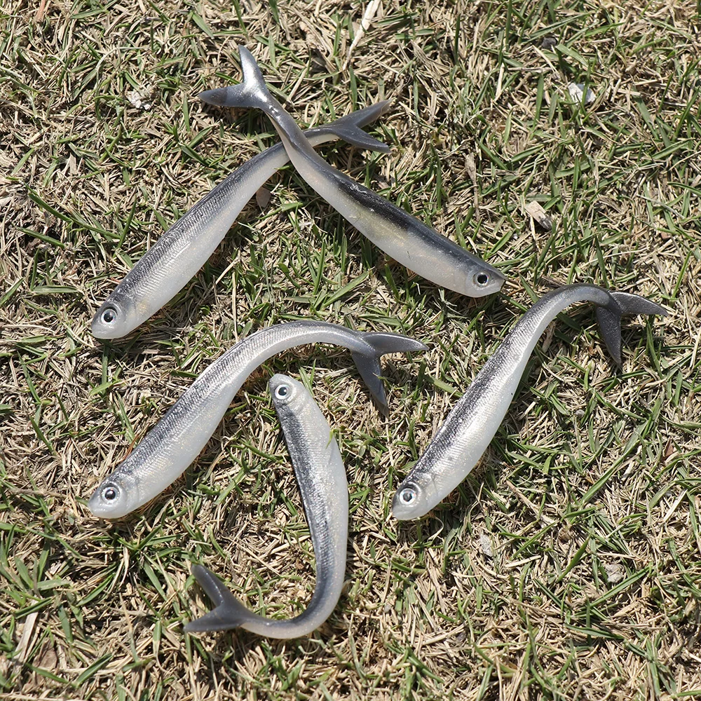 10PCs-Soft-Rubber-Drop-Shot-Carp-Fishing-Baits-Worms-Fish-Lure-Jig-Head ...