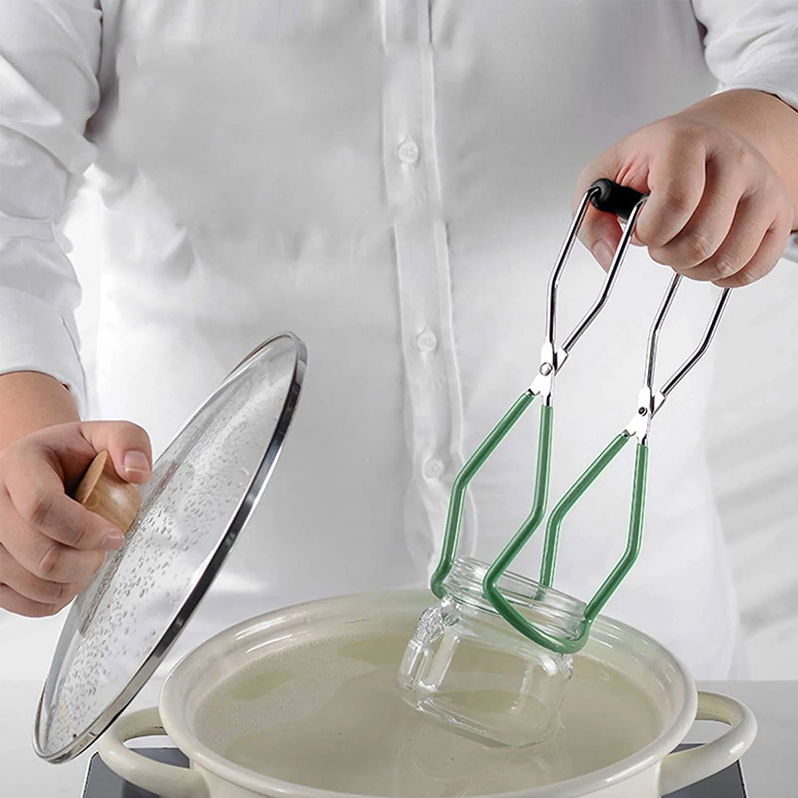 Canning Jar Lifter Tongs Stainless Steel With Grip Handle 2pcs 【海外限定】