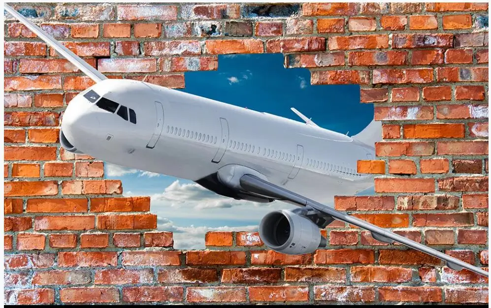 3d Brick Wall With Hole