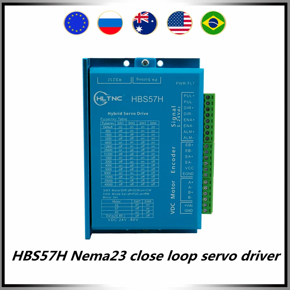 New HBS57H Hybrid servo driver 24-80V VDC 5A High stability and high ...