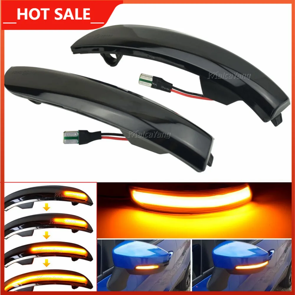 2 Pieces Dynamic Blinker Led Turn Signal Lights Side Mirror Indicator ...