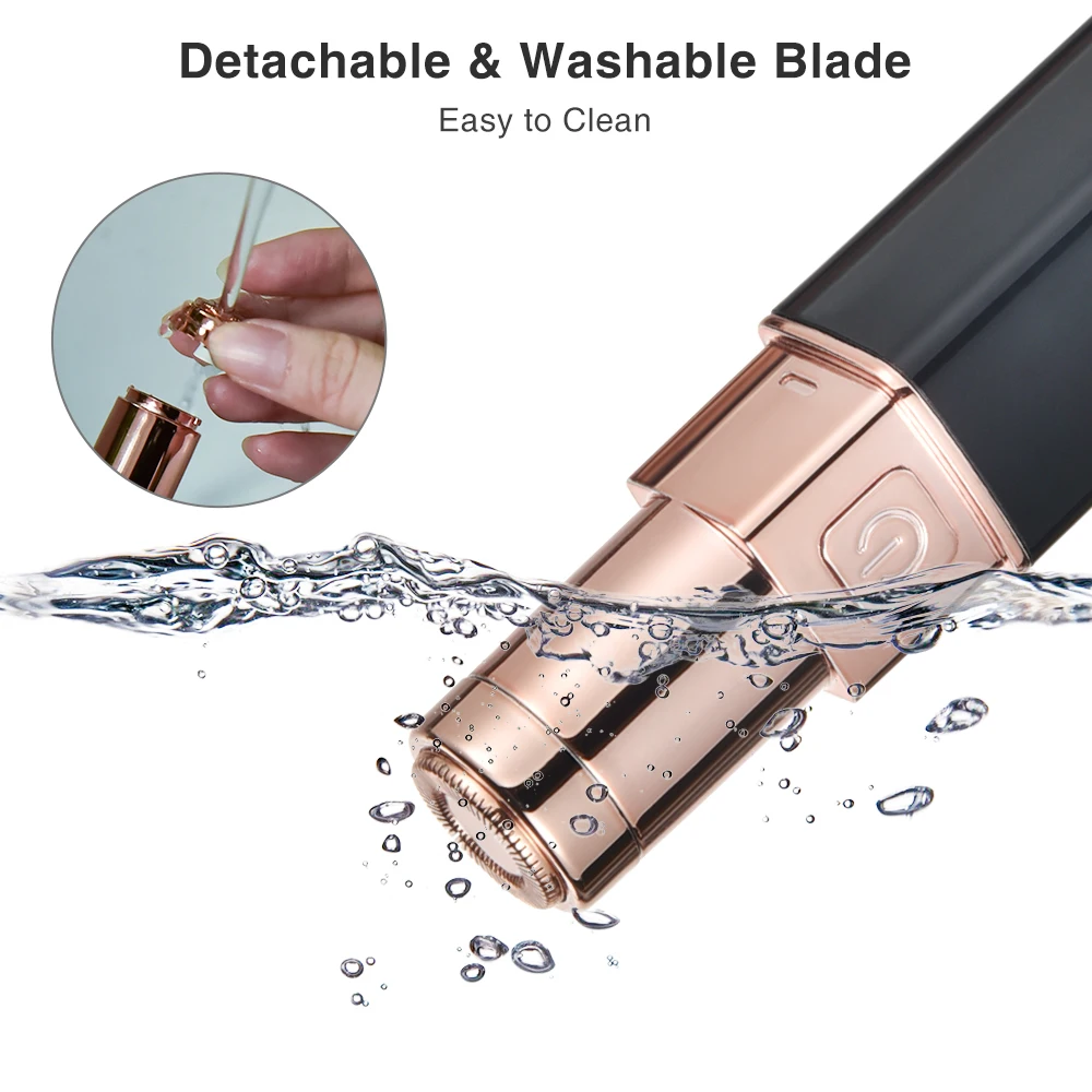 Mini Portable Electric Epilator Body Facial Hair Remover Lipstick ...