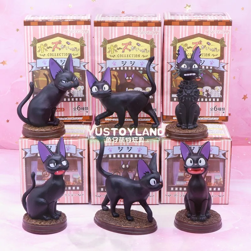 6pcs/set Jiji Kiki's Delivery Service Kiki Black Cat Anime Animation ...