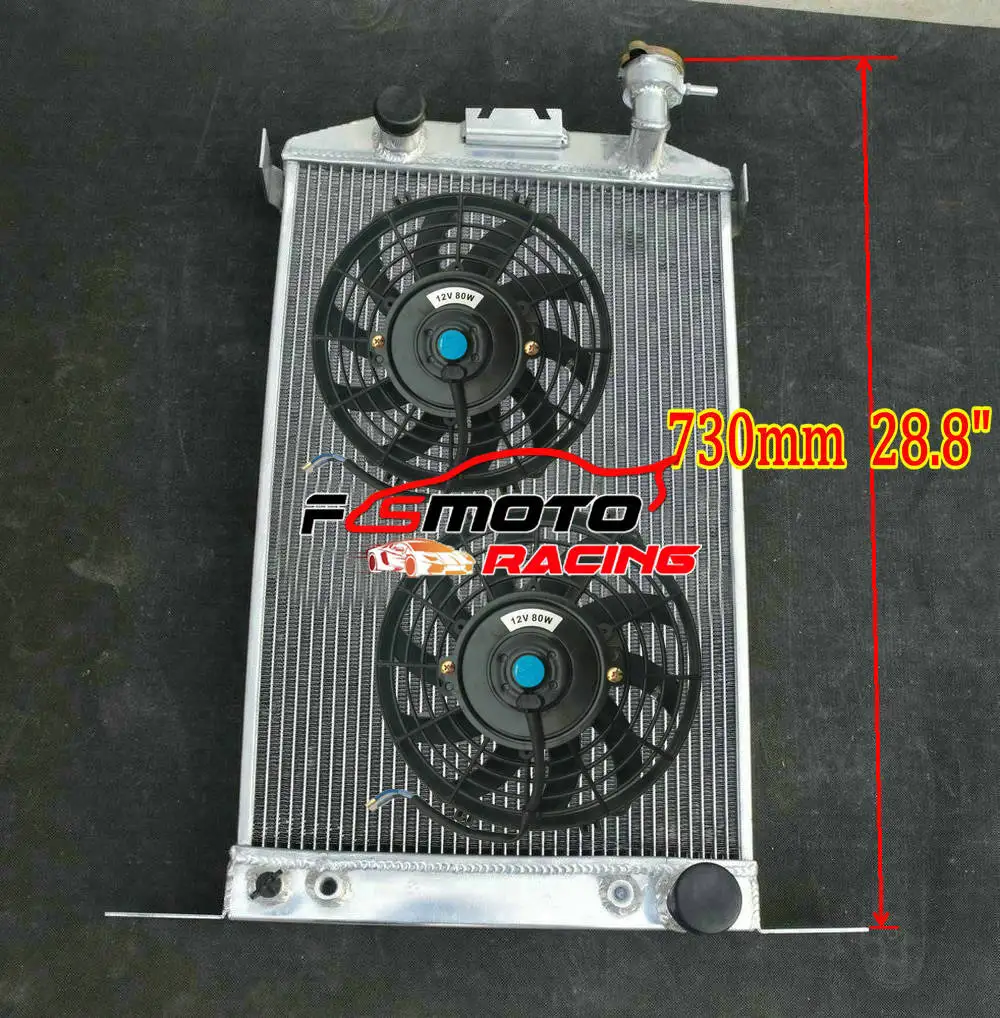 Aluminum-Radiator-For-Ford-Street-Hot-Rod-W-350-Chevy-V8-Engine-AT-MT ...