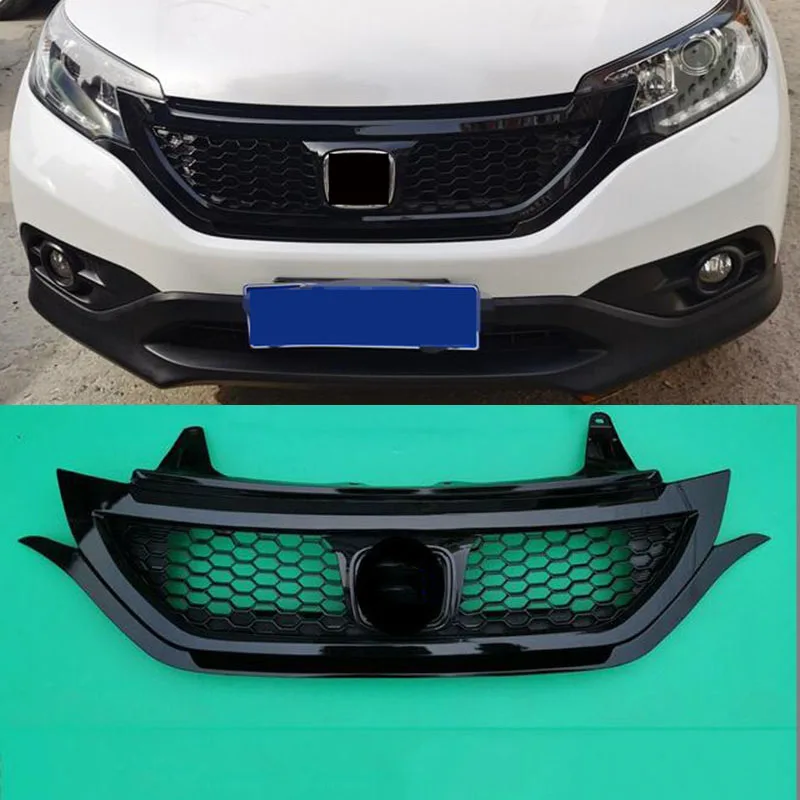 For Honda CRV CR V 2012 2013 2014 Black Honeycomb Front Bumper Center ...