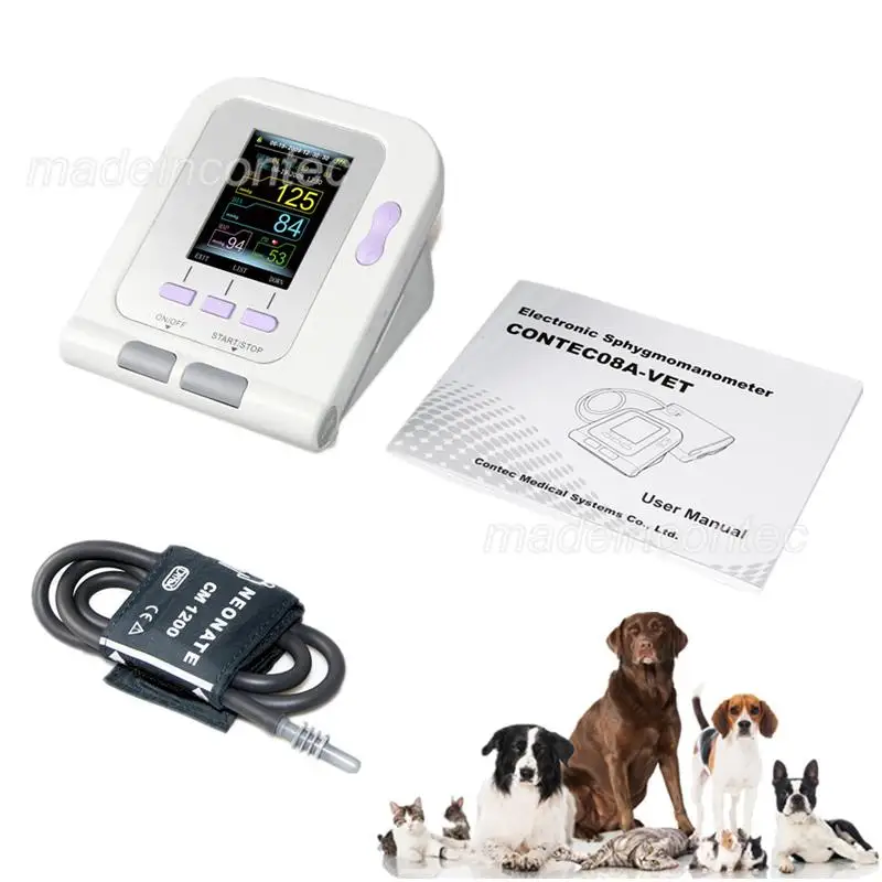 Digital-Veterinary-Tensiometro-Blood-Pressure-Monitor-NIBP-cuff-Dog-Cat ...
