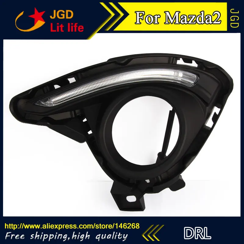 Free shipping ! 12V 6000k LED DRL Daytime running light for Mazda 2 ...
