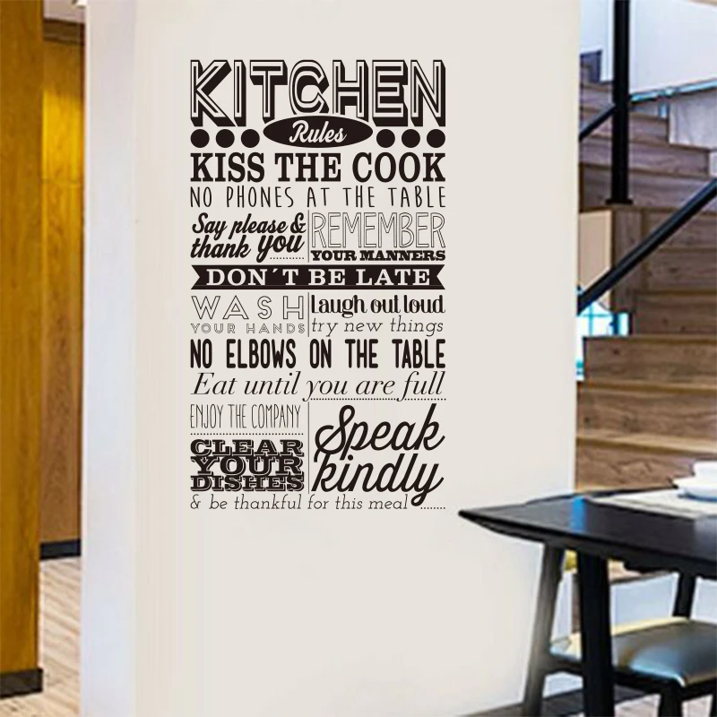 Kitchen Wall Decal Kiss Wall Chef Sticker Kitchen Mural Wall Decoration ...