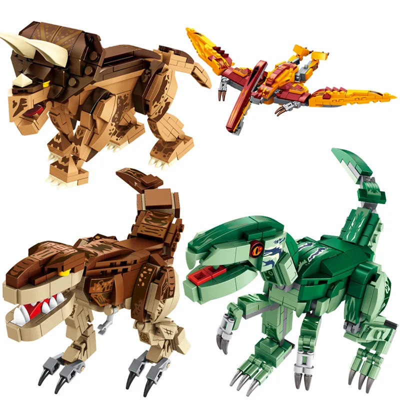 T Rex dinosauro kit modello di costruzione di blocchi di mattoni indominus dino Jurassic 1 2 3 ...