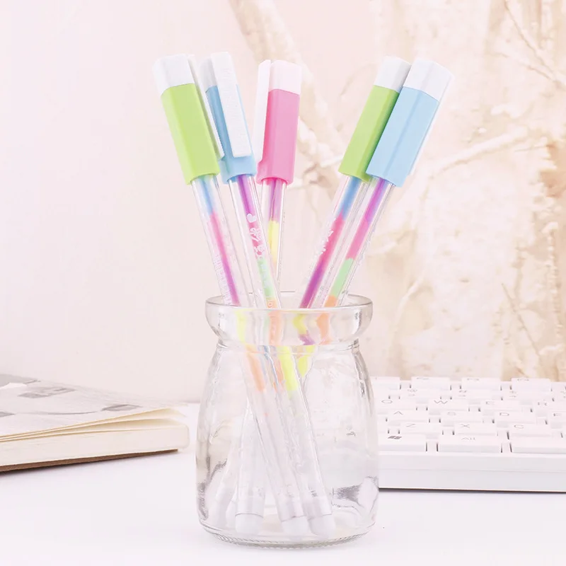 50PCS-Six-color-One-Rainbow-Large-capacity-Water-Chalk-Water-based-Pen ...