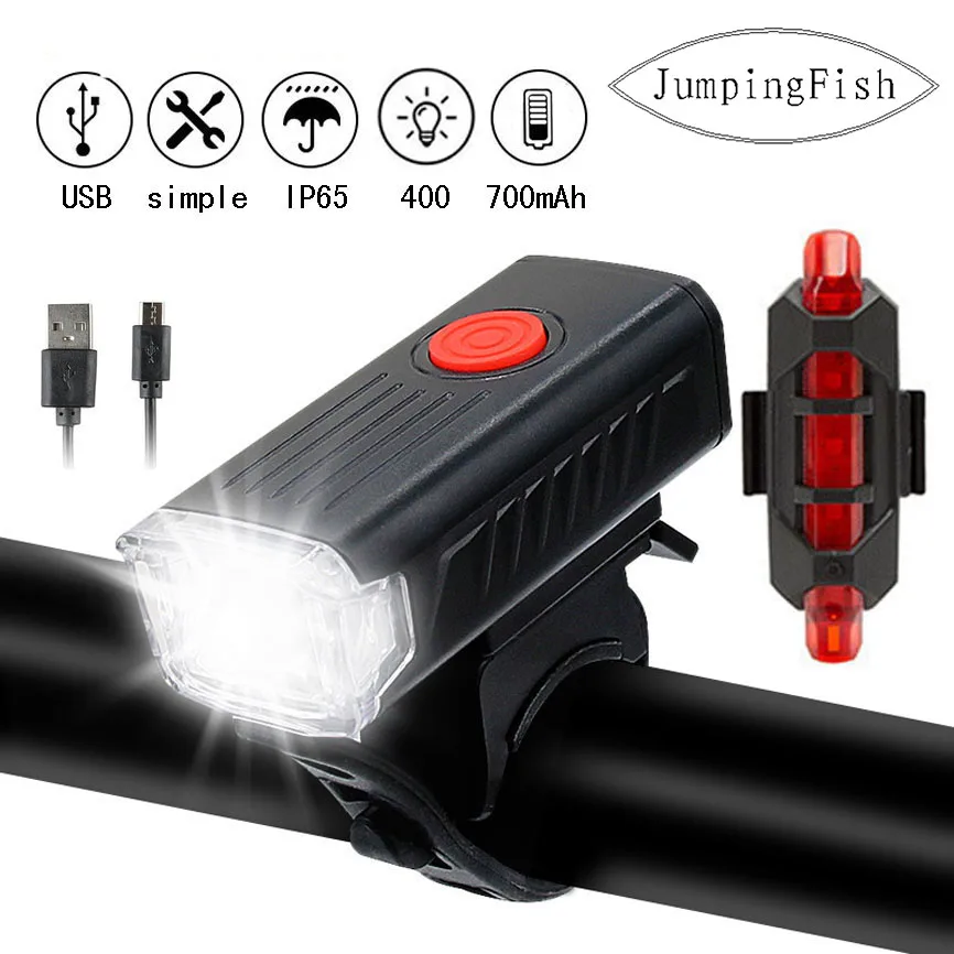 Bike-Bicycle-Light-USB-LED-Rechargeable-Set-Mountain-Cycle-Front-Back ...