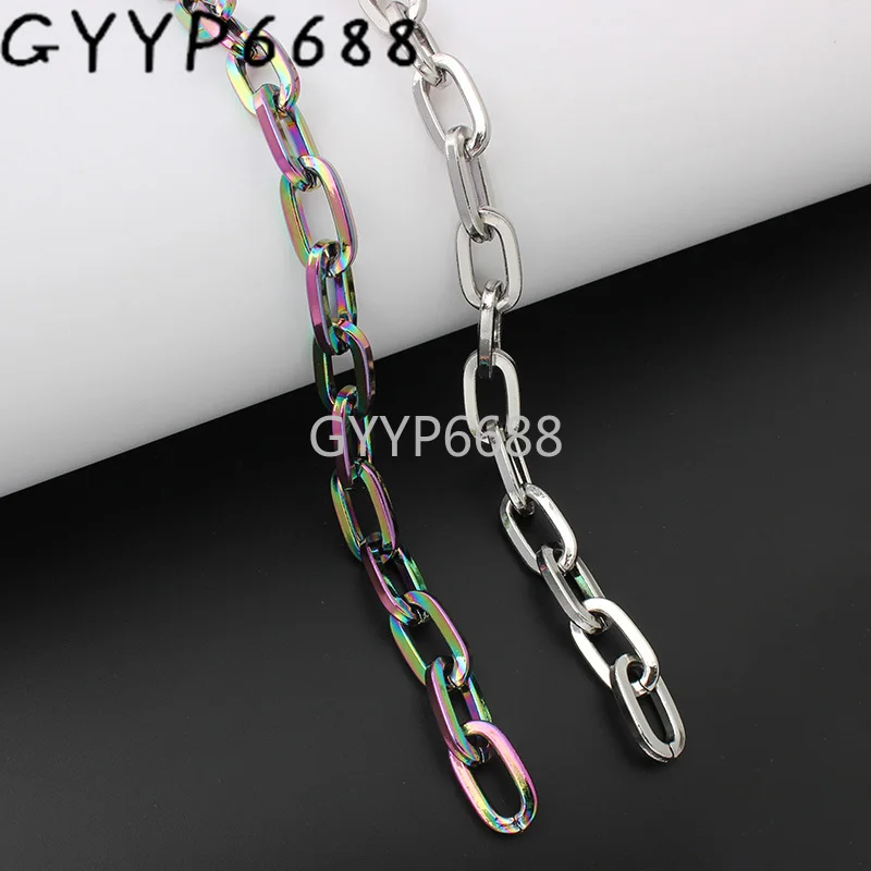 1-5meters-2-colors-silver-rainbow-3mm-thick-20-11mm-oval-shape-Iron ...