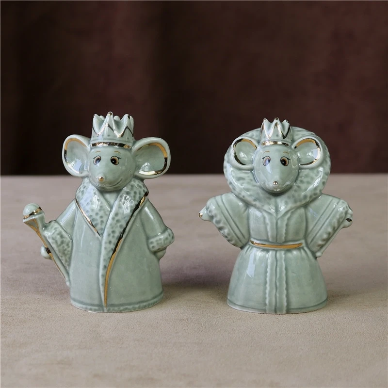 Figura-de-rat-n-de-cer-mica-de-Reina-adorno-en-miniatura-de-porcelana ...