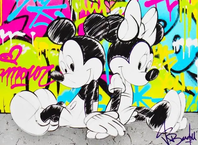 Graffiti Mickey Mouse And Minnie