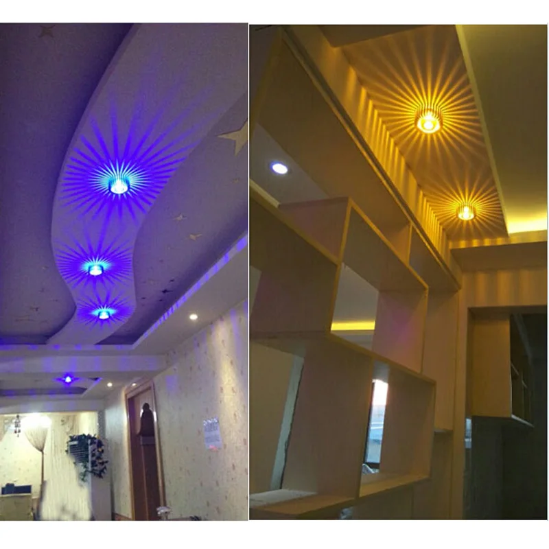 Modern 3w LED Ceiling Light Fixture Sunflower Wall Mounted Sconce Home ...