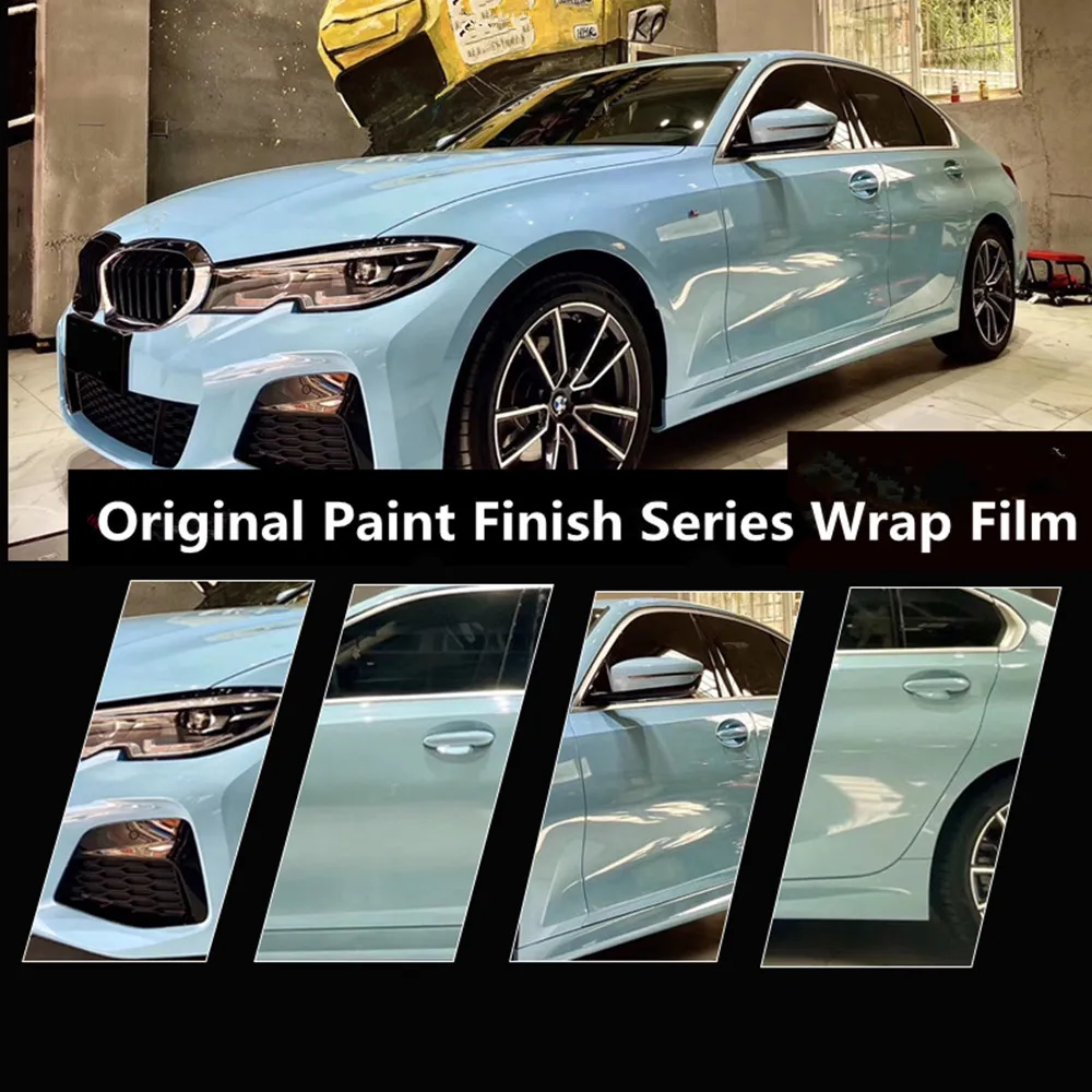 Sunice Ice Blue Car Wrap Vinyl Film Glossy Metallic Car Body Color ...