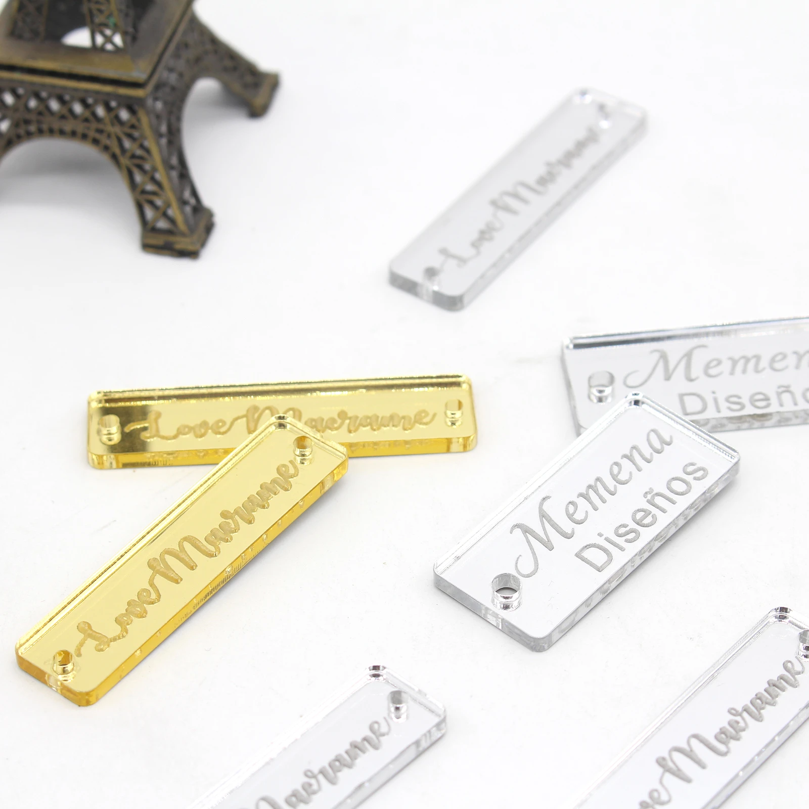 24x Personalized Acrylic Labels, Clothing Labels, Labels Sewn On ...