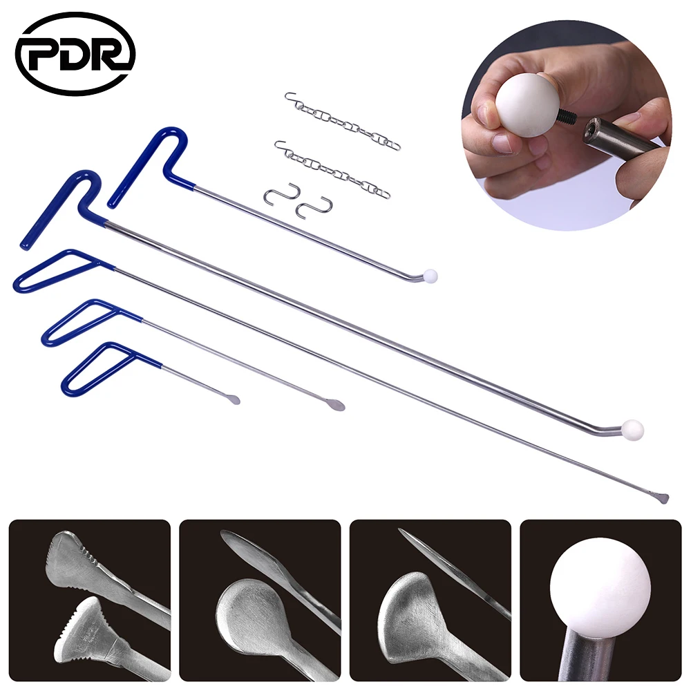 PDR-Tools-Push-Rods-Hooks-Crowbar-Pry-Bar-Tool-Paintless-Dent-Repair ...