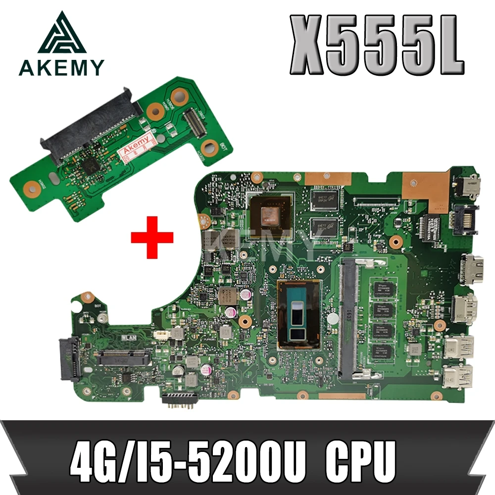 Akemy placa base X555LD 4G/I5 5200U/AS 2G GPU REV3.6 para ordenador ...