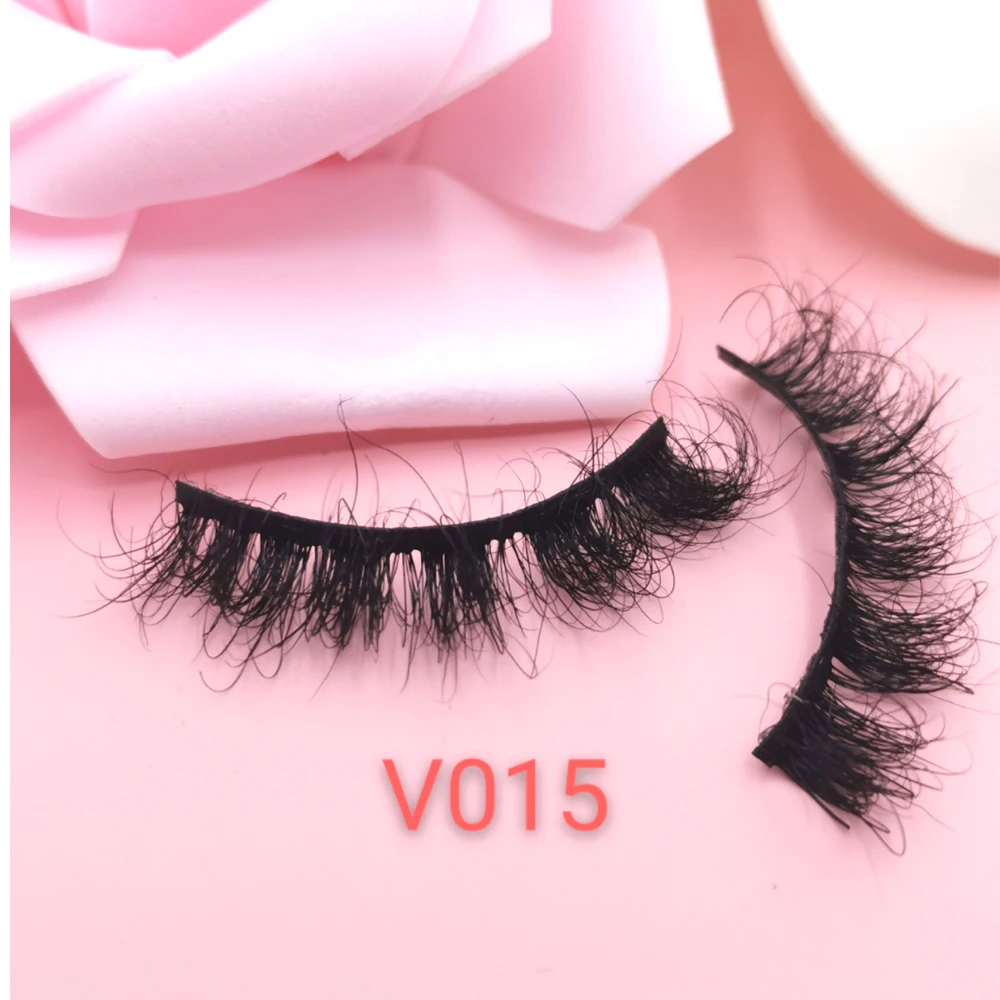 New 1pair Fluffy Mink Lashes Short Messy Wispy Natural Eyelashes 10mm ...