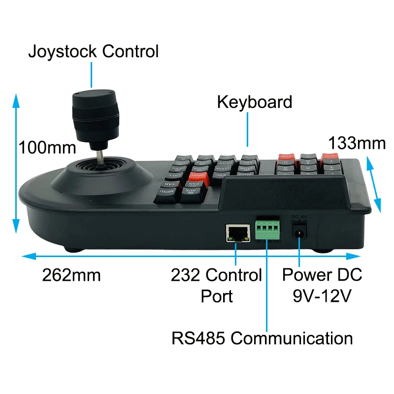 3D PTZ CCTV Keyboard Controller Joystick for RS485 PTZ Speed Dome ...