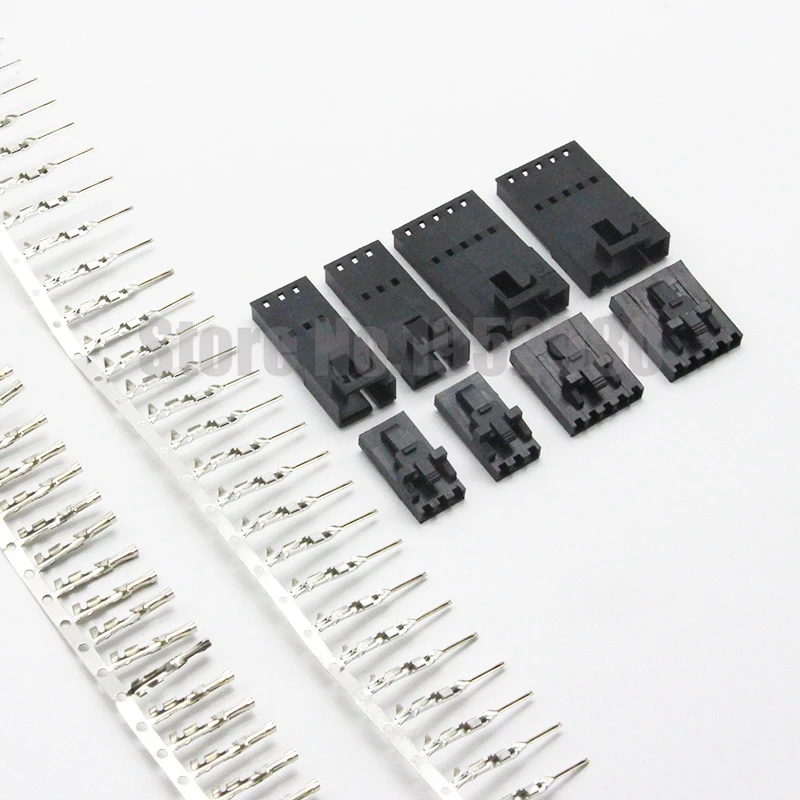 50 sets MX2.54 Dupont Connector 2/3/4/5/6/7/8Pin with Belt Buckle Wire to Wire Type 2543 Male ...