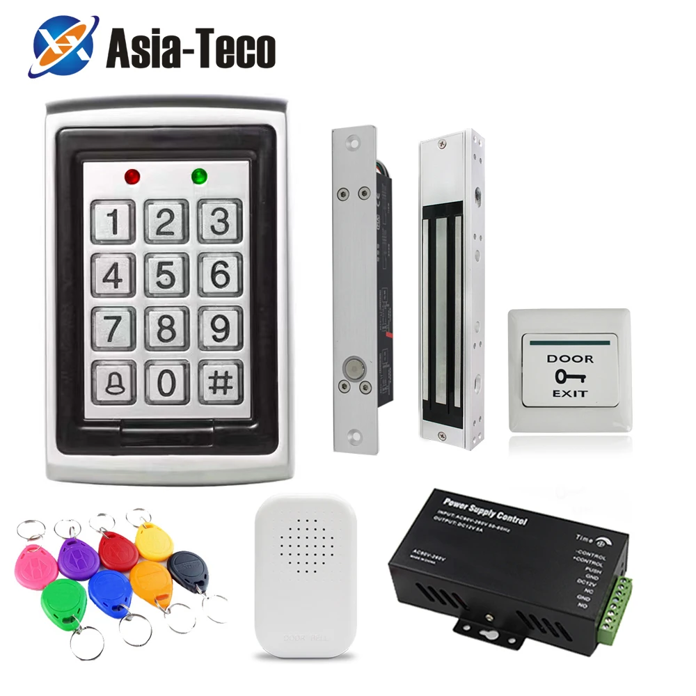 RFID-Access-Control-System-Kit-Standalone-Metal-Keypad-Electronic-Lock ...