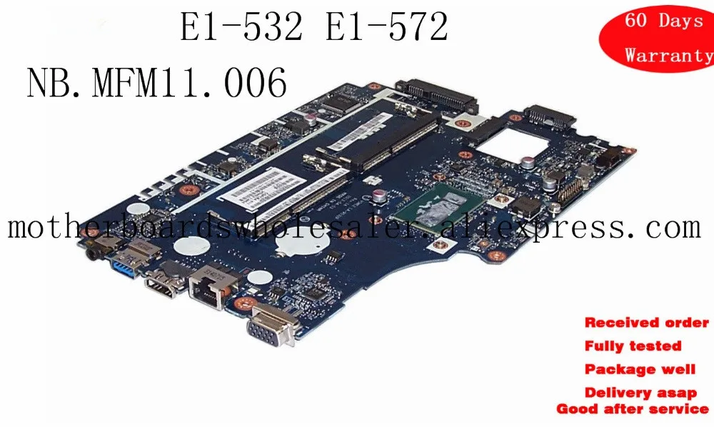 Changing Motherboard Nb.mfm11.006 For Acer E1-532 E1-572 System Main ...