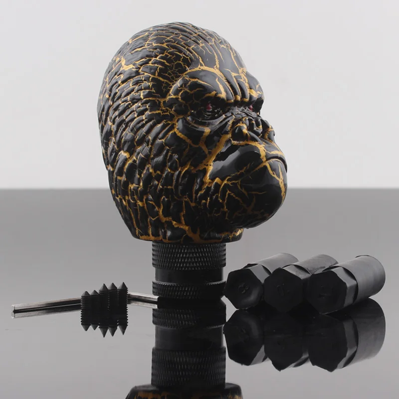 Universal-Car-Manual-Ape-Head-Crack-Style-Stick-Gear-Shift-Knob-Shifter ...