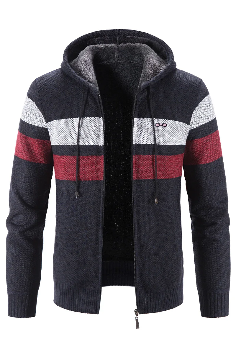 Gilet-cardigan,Pull décontracté avec fermeture éclair pour Homme, tricot, grande taille, automne ...