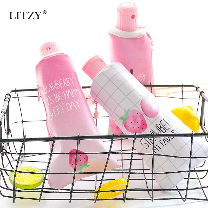 Toothpaste-Pencil-Case-School-Cute-PU-Strawberry-Pencil-Bag-Pencilcase ...