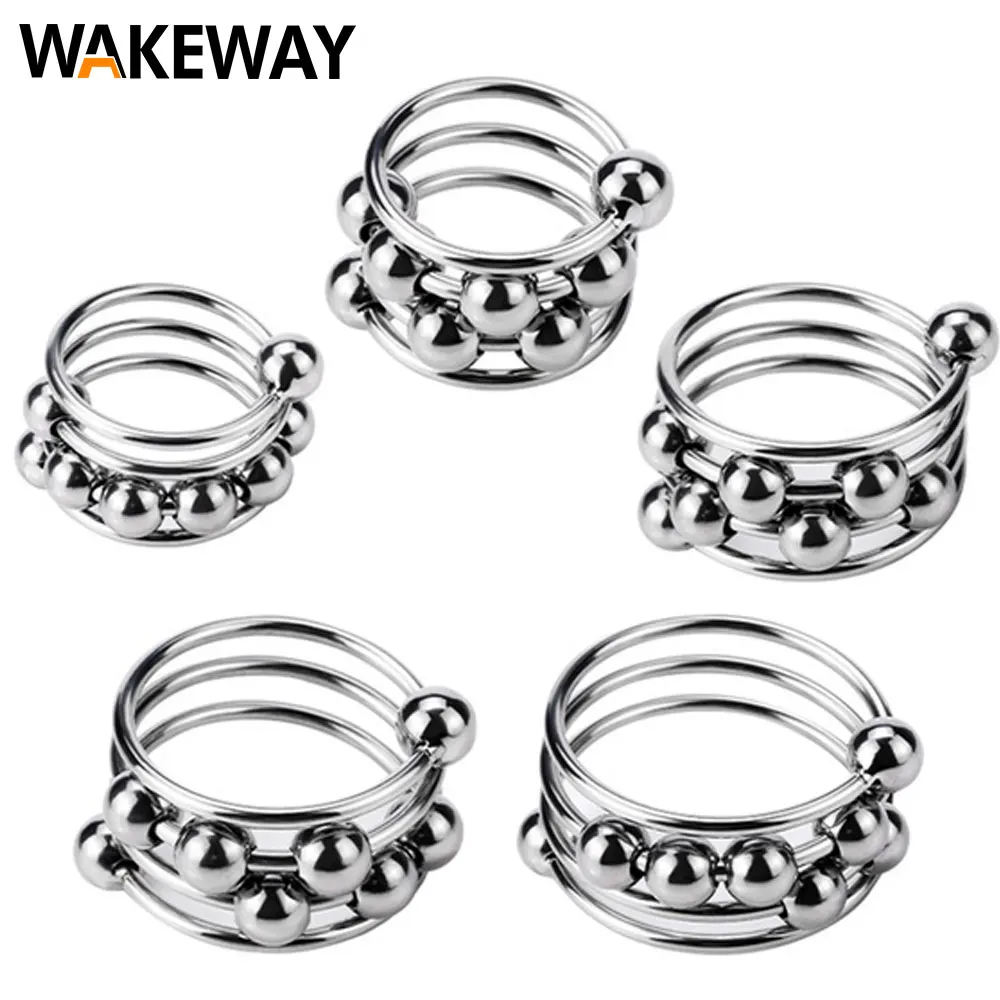 WAKEWAY-5-Size-Metal-Delay-Ring-Cock-Permanent-Lock-Thin-Ring-Adult ...