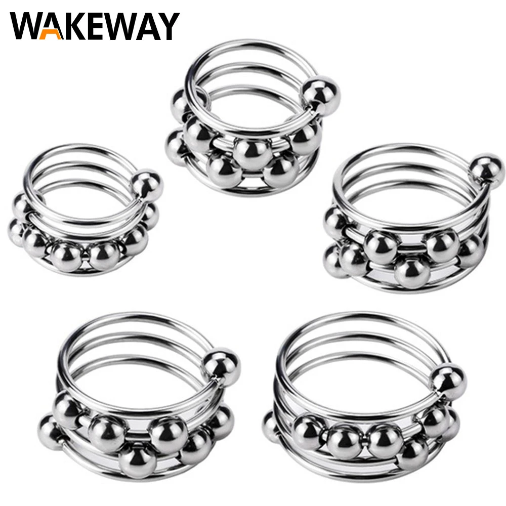 Wakeway 5 Size Metal Delay Ring Cock Permanent Lock Thin Ring Adult ...