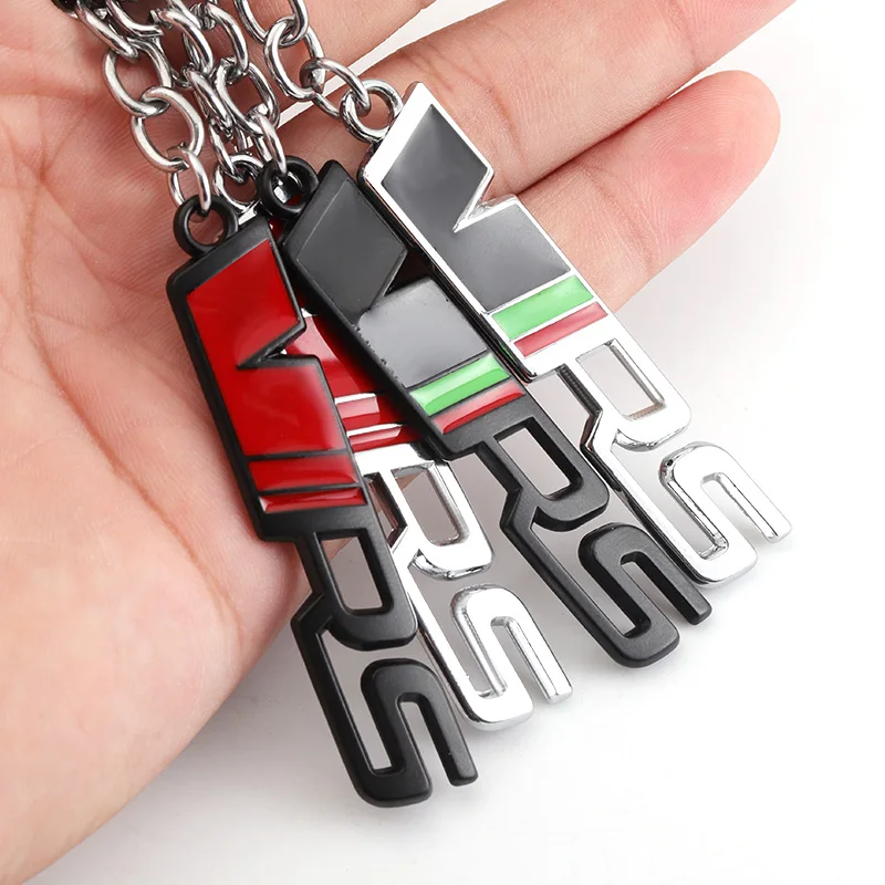 Car Keychain Keyring Metal Key Chain Ring Emblem Holder for Skoda VRS ...