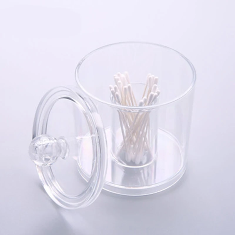 Transparent Plastic double cotton swab toothpick box with lid Cosmetic ...