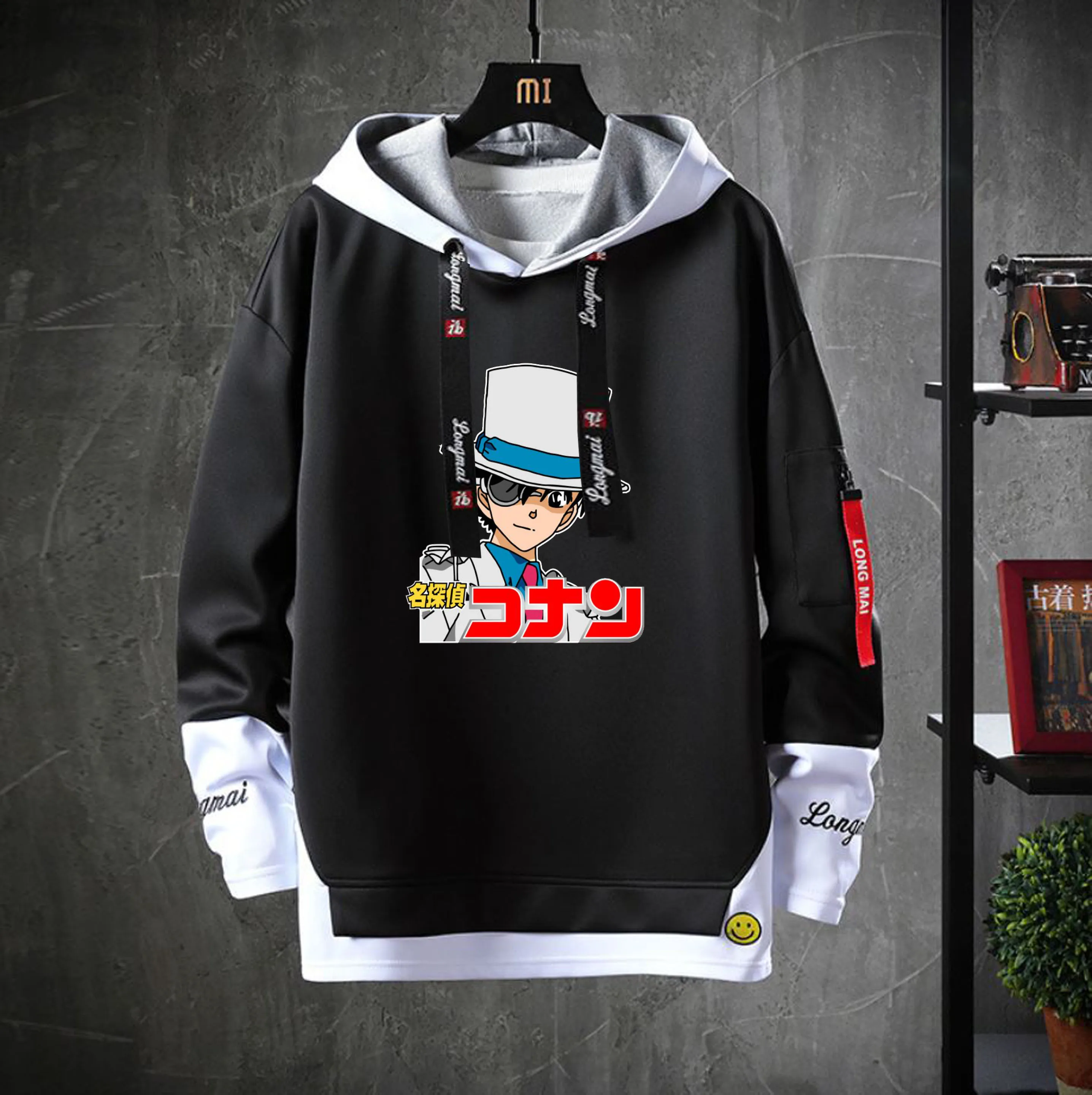 Unisex Detective Conan Cosplay Costume White Zip Hoodie Sweatshirt ...