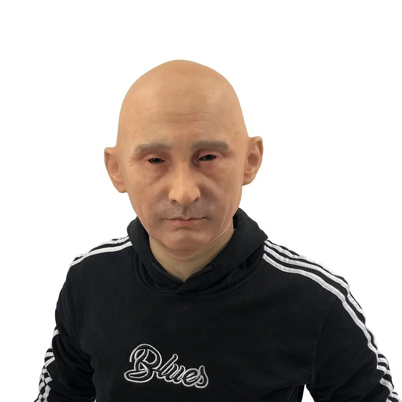 Realistic Party Cosplay Costume Party Halloween Soft Silicone Man Face ...