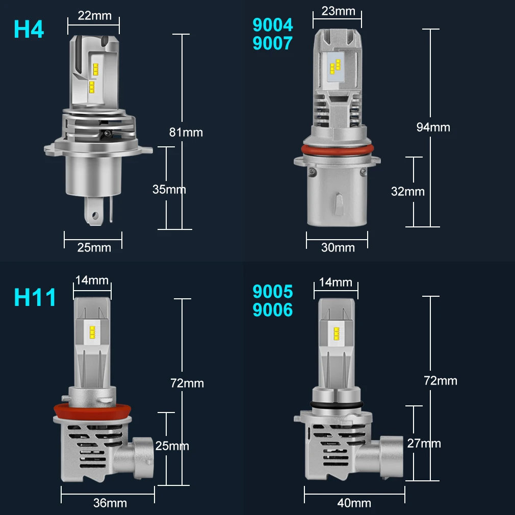 ECLAIRAGE TABLEAU DE BORD,9007-HB5 Salut-Lo--ZES puce H1 H3 H4 H7 LED H8 H11 H16 9005 HB3 9006 ...
