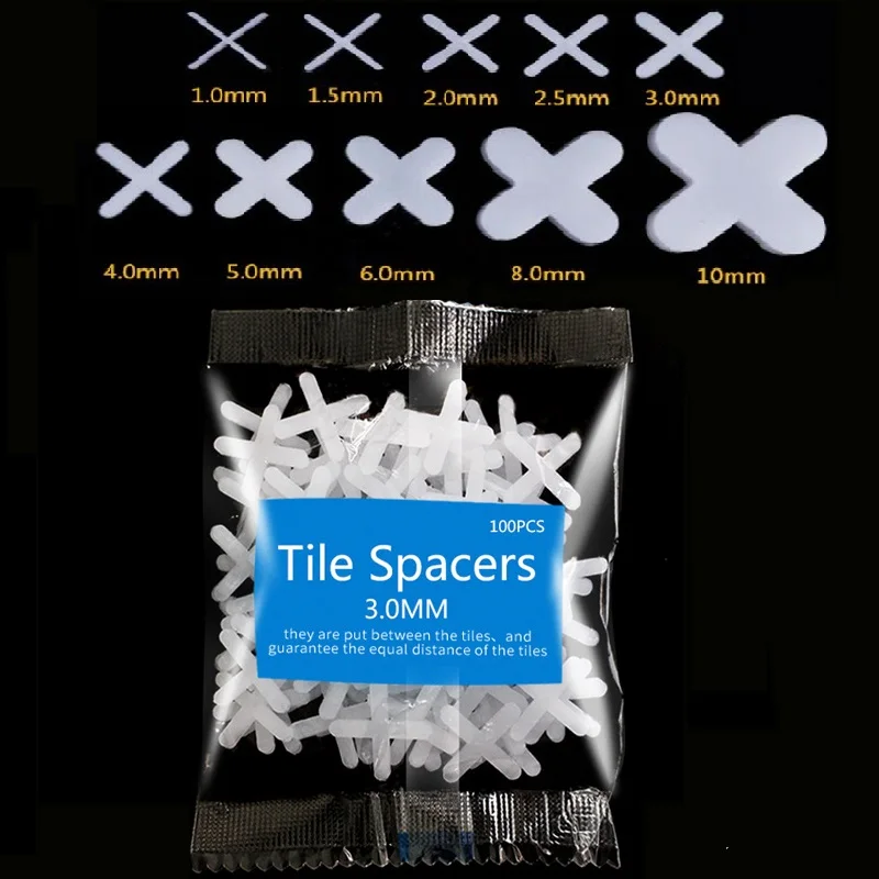 500PCS-1mm-2mm-6mm-Plastic-Tile-Spacer-Cross-Tiling-Ceramic-Tilers ...