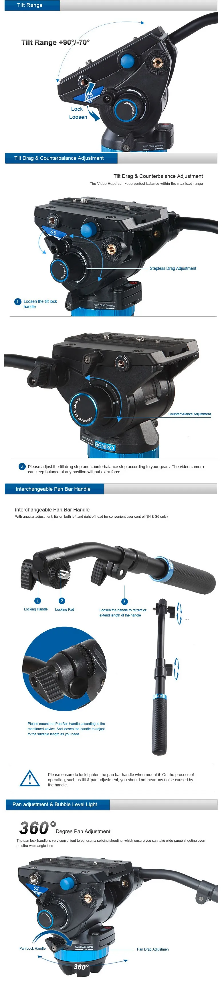 Benro S8 Professional Fluid Video Head Best Price in Bangladesh