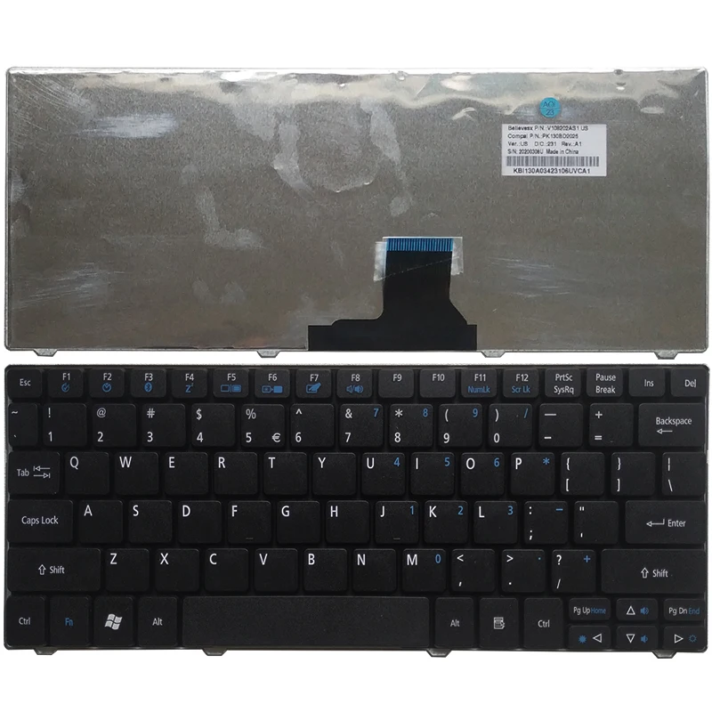 スナウスノートパソコン用キーボード,ACER aspire One 722 722h 751 200 F200 201,黒|keyboard ...
