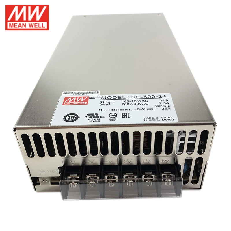 SE 600 24 Mean Well 600W 24V Switching Power Supply 110 V/220 V AC 24V DC 25A 600W Meanwell ...