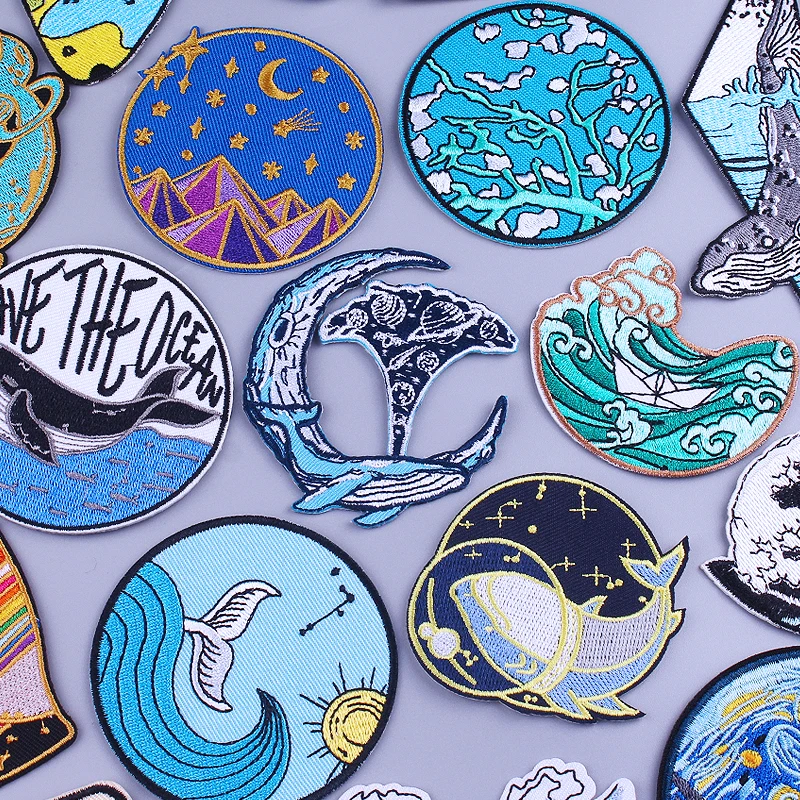 PE3397CT -Patch de broderie de montagne ondulée,patchs thermoadhésifs ...