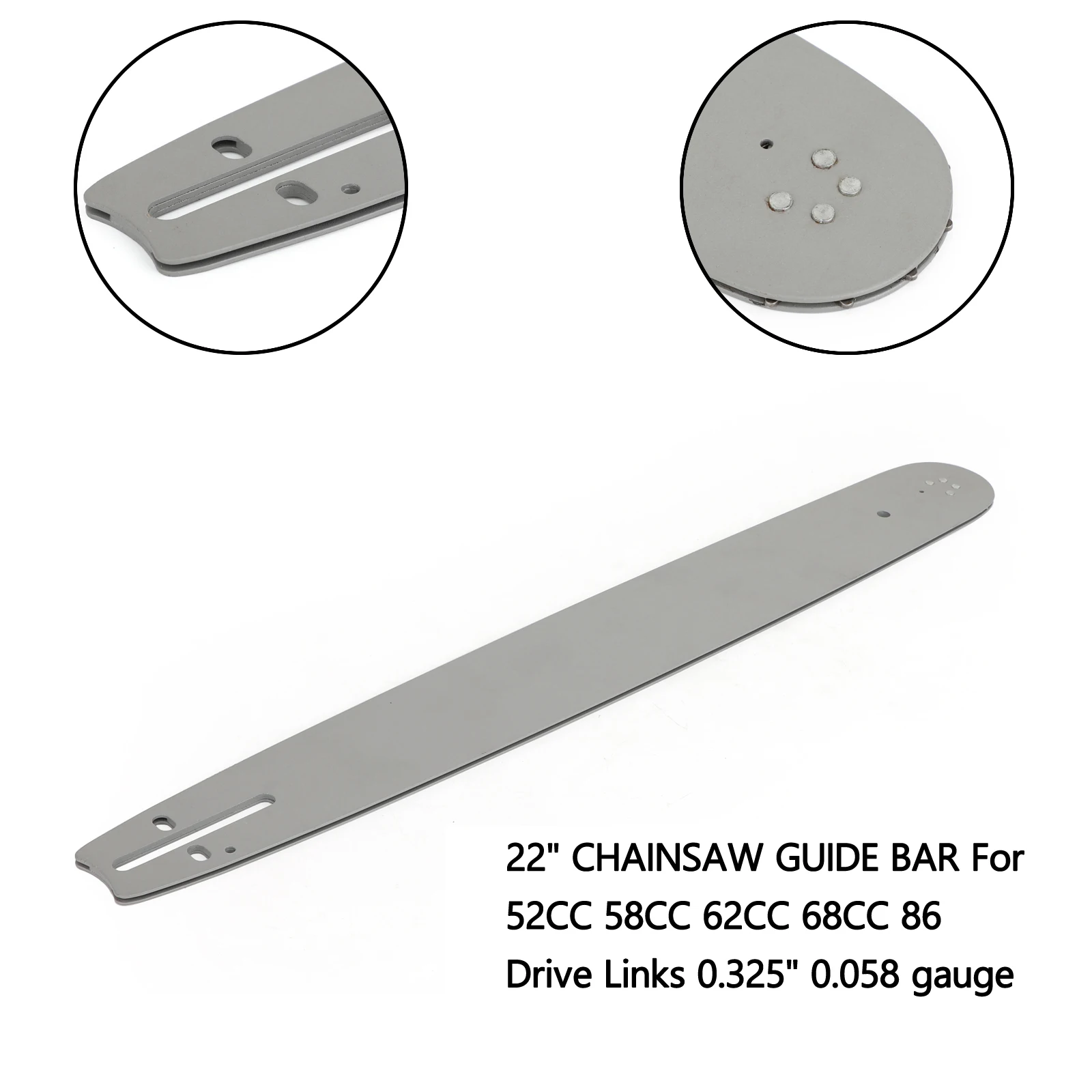 Areyourshop-22-inch-CHAINSAW-GUIDE-BAR-0-325-0-058-Guage-For-52CC-58CC ...