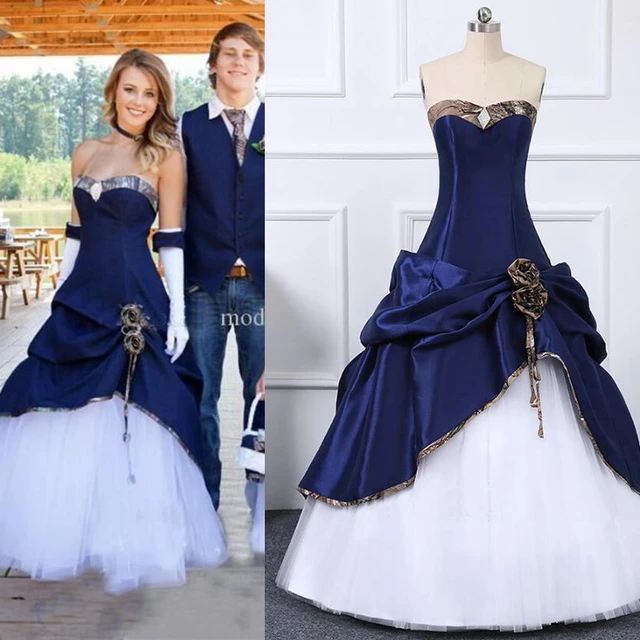 Blue Camo Prom Dresses